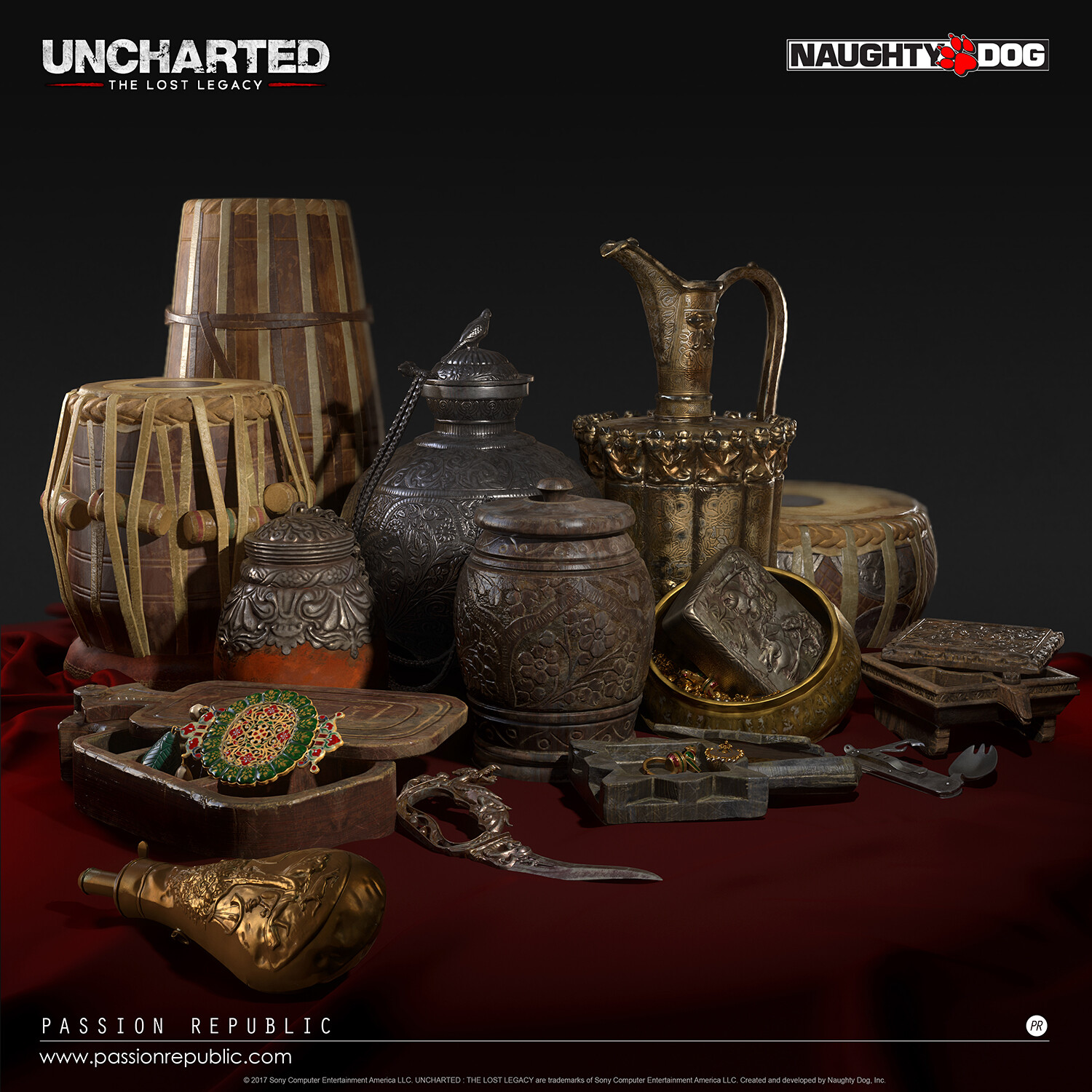 Passion Republic - Uncharted : The Lost Legacy Environment & Props Modeling
