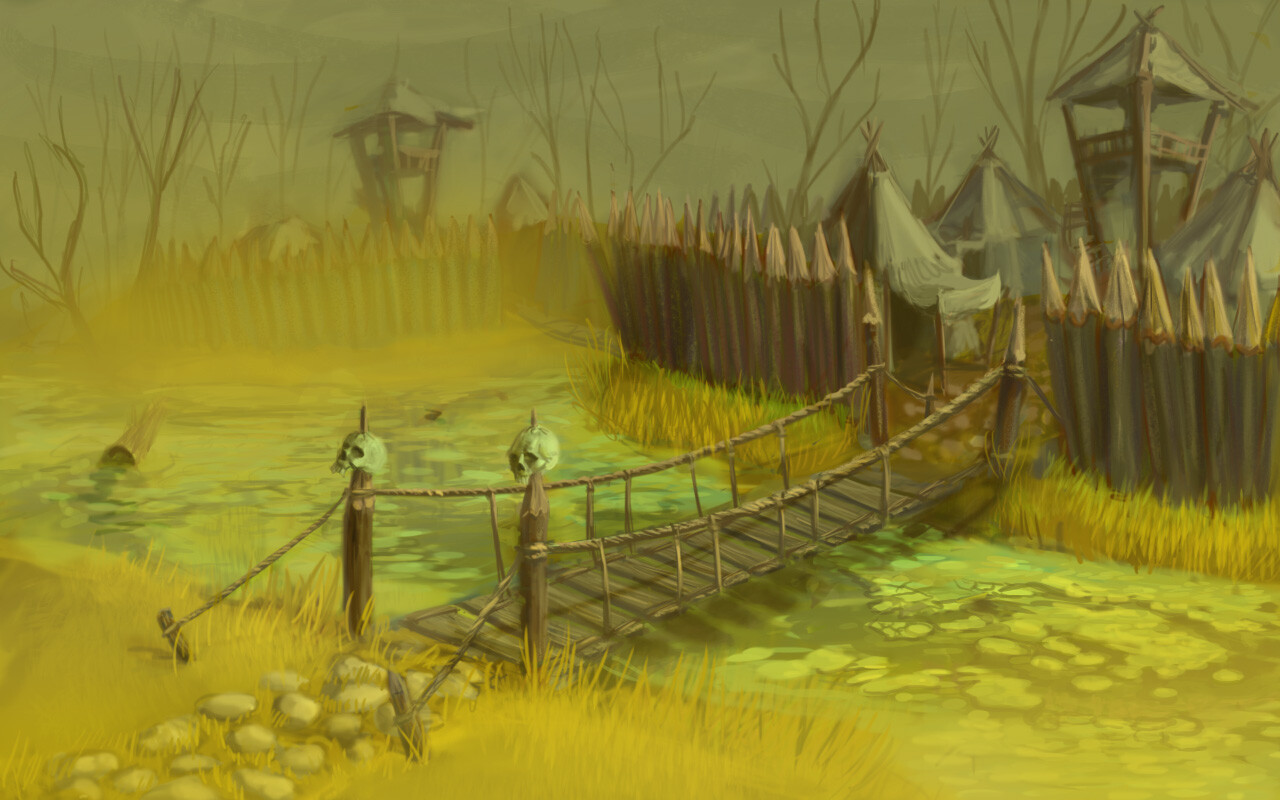 ArtStation - village in the swamp