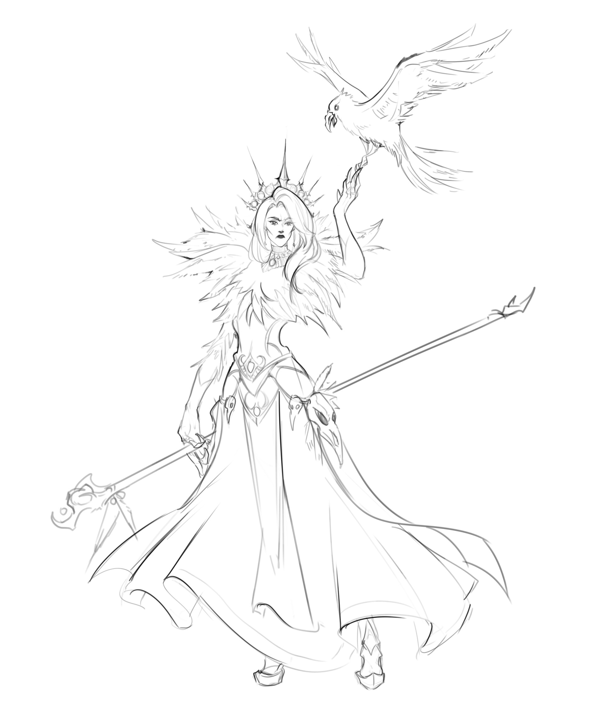 raven queen coloring pages