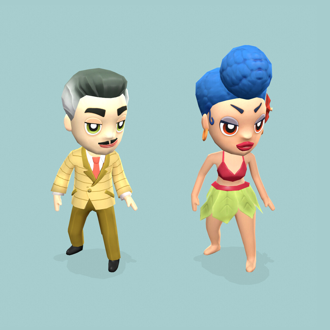 ArtStation - Stylized Lowpoly Mobile Game Characters
