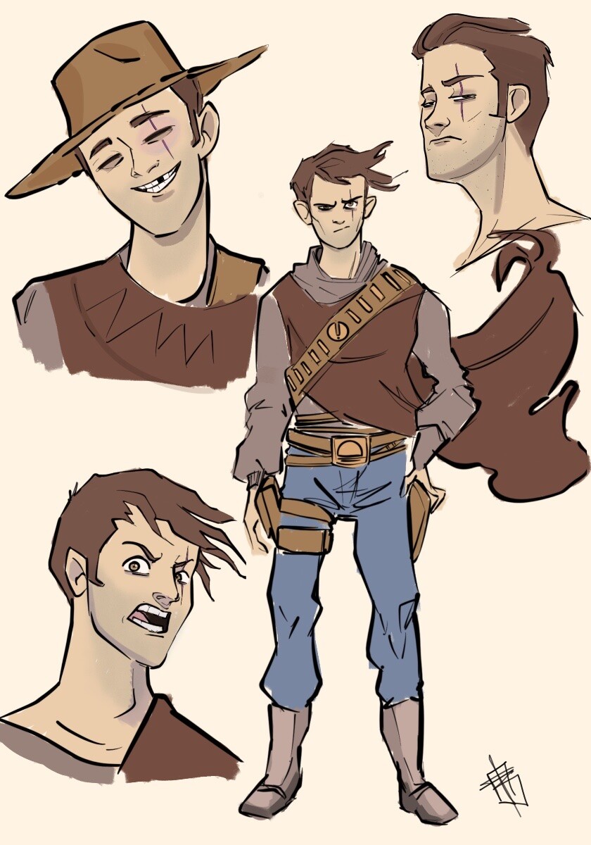 ArtStation - Quick cowboy concept