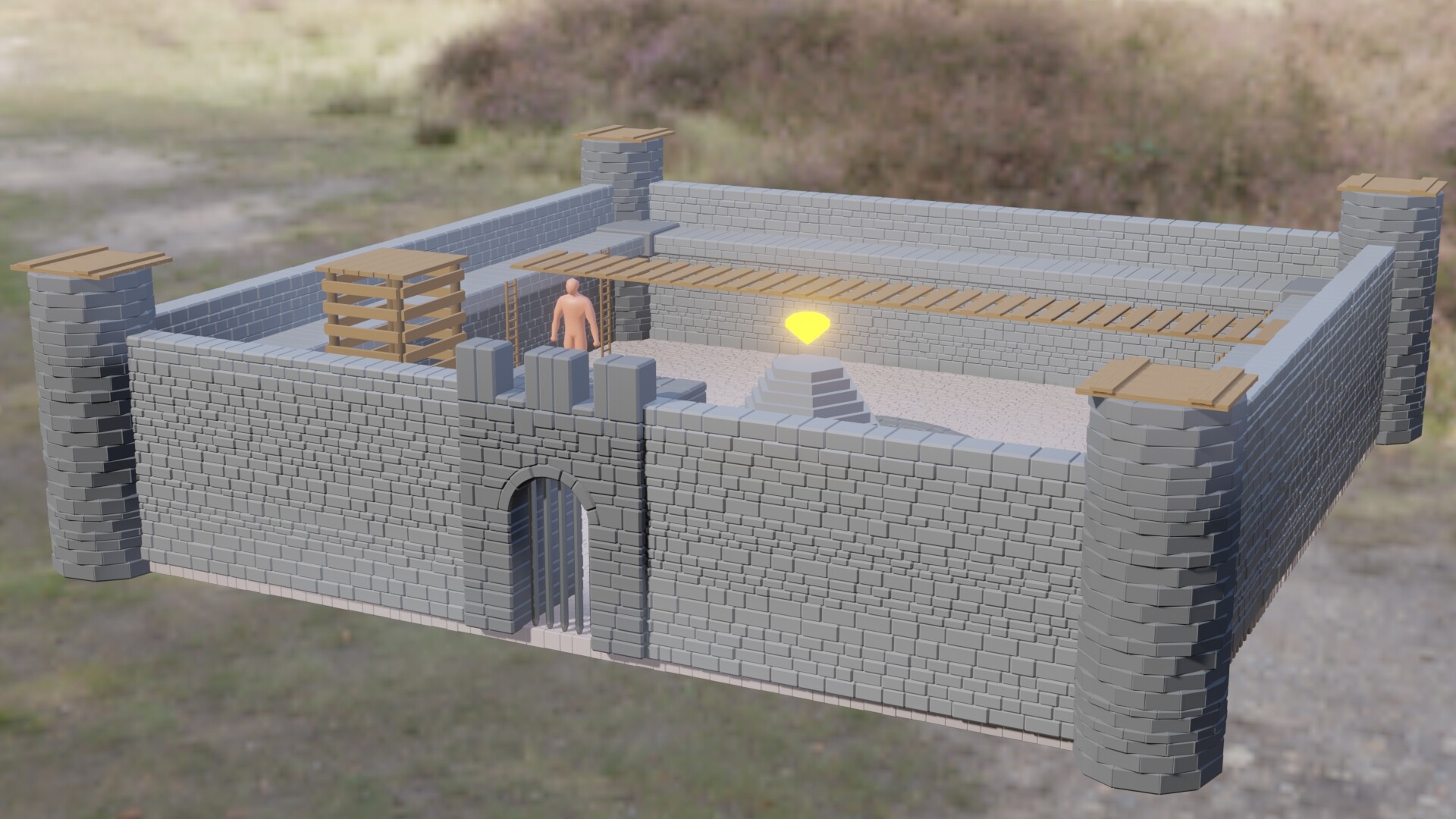 ArtStation - Small Medieval Fort, Lighting and Simple Design