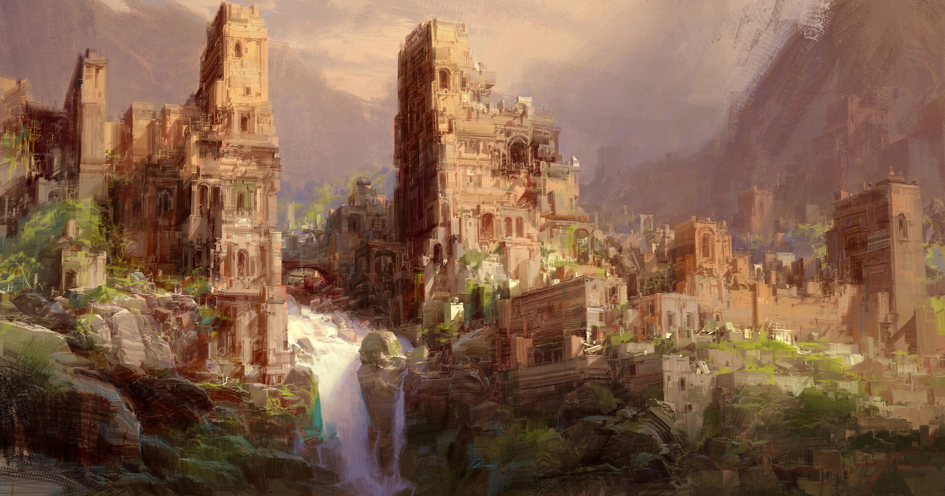 ArtStation - Castle_waterfall_v