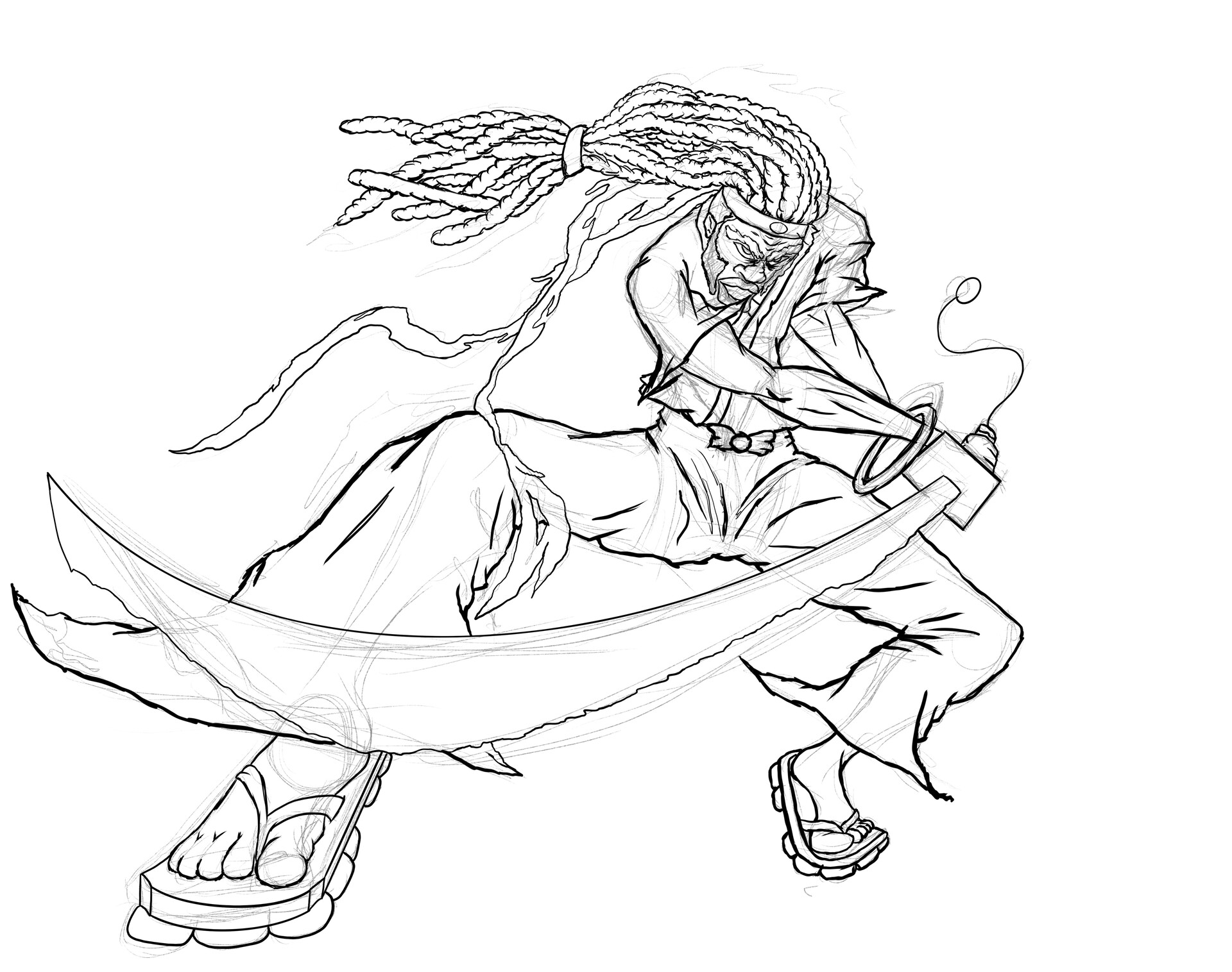 afro samurai coloring pages