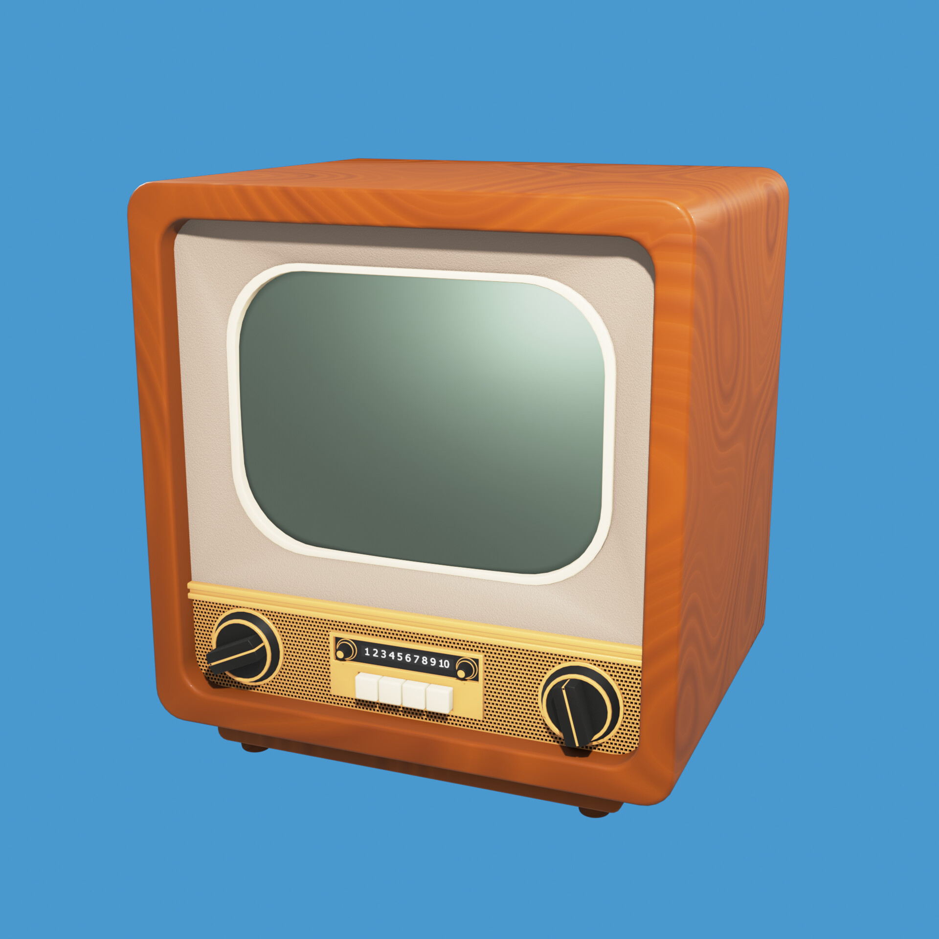 ArtStation - Stylized old TV