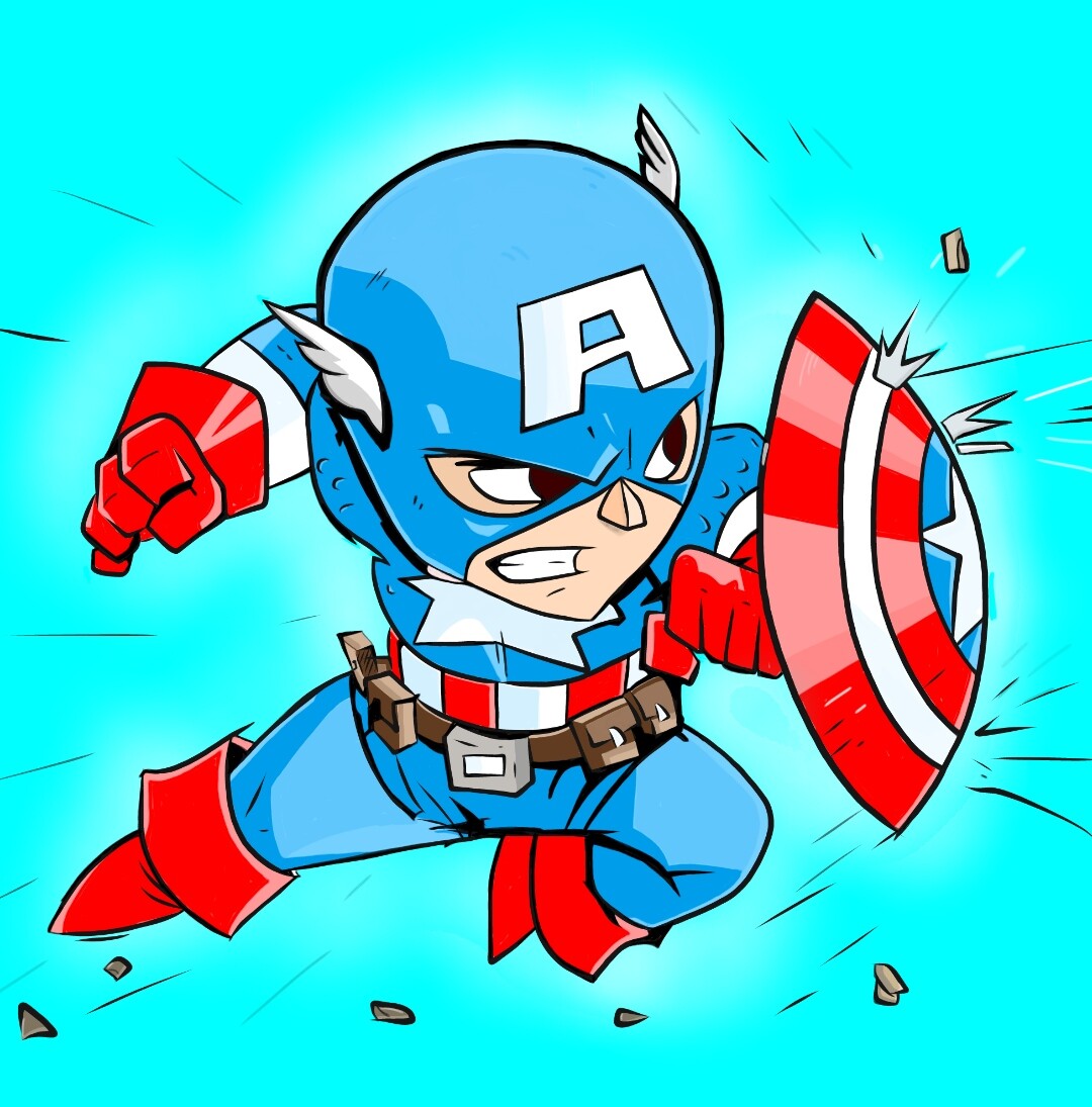 ArtStation - Digital Illustration of Captain America