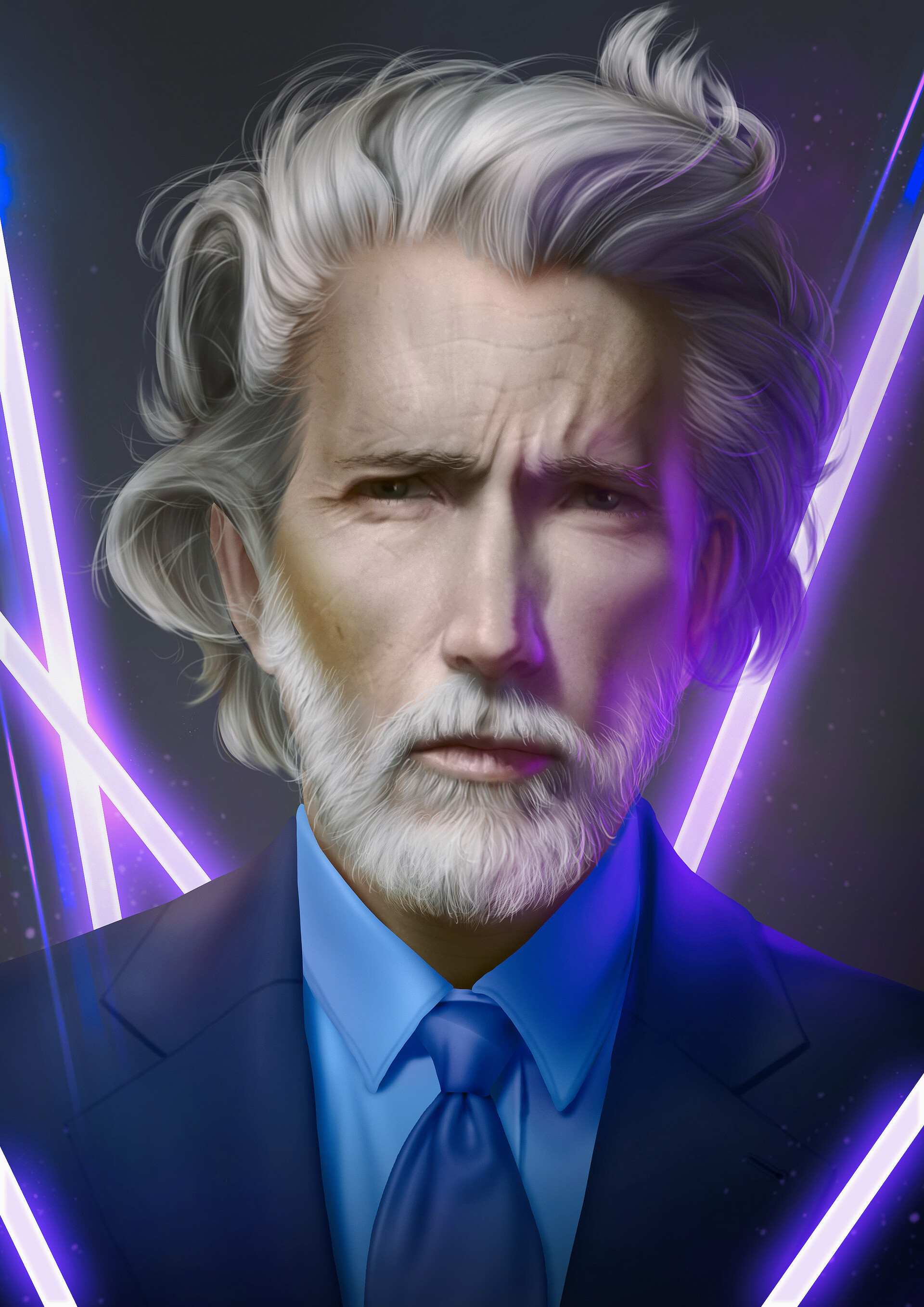 ArtStation - Painting practice of male head portraits