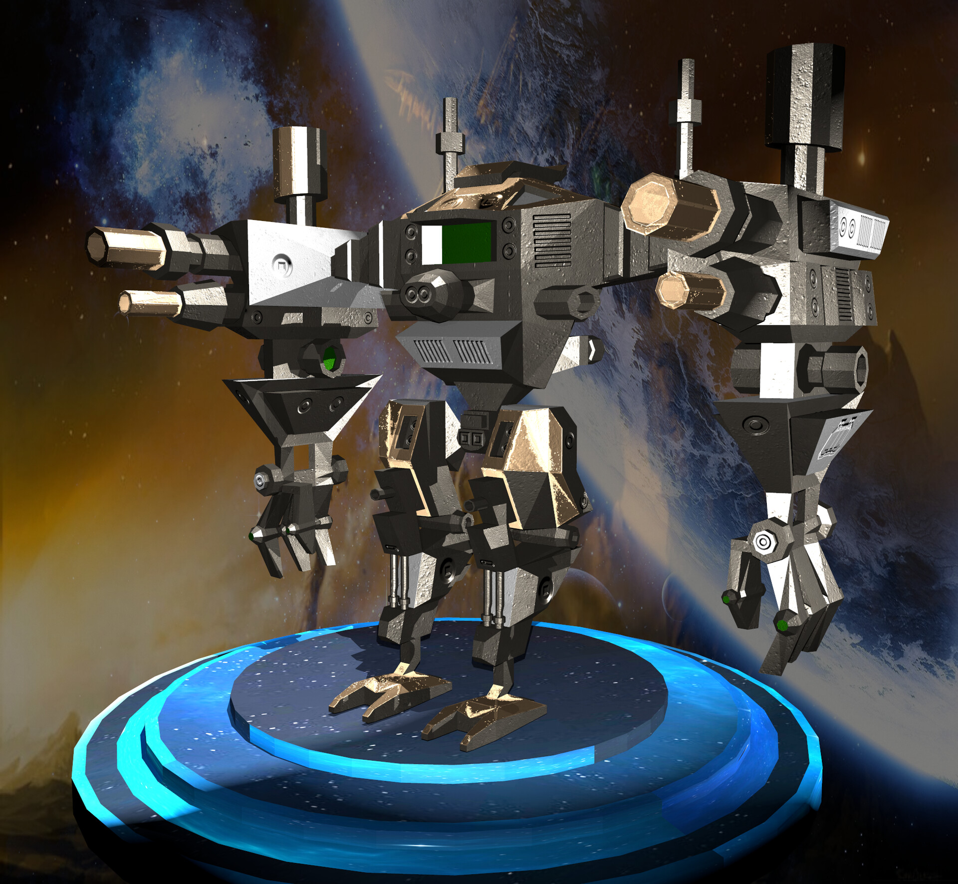 ArtStation - Mech robot game model