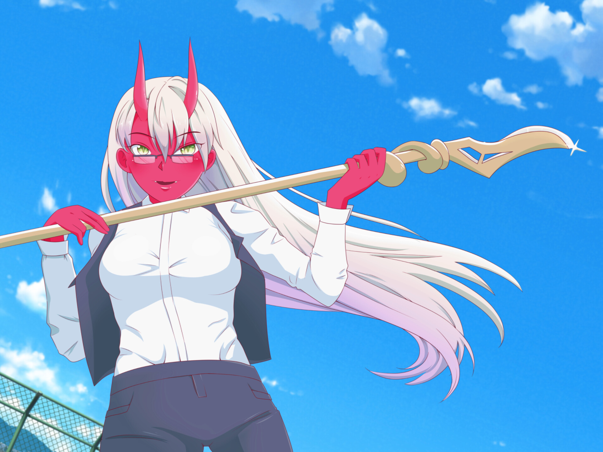 ArtStation - Working Woman Red Oni