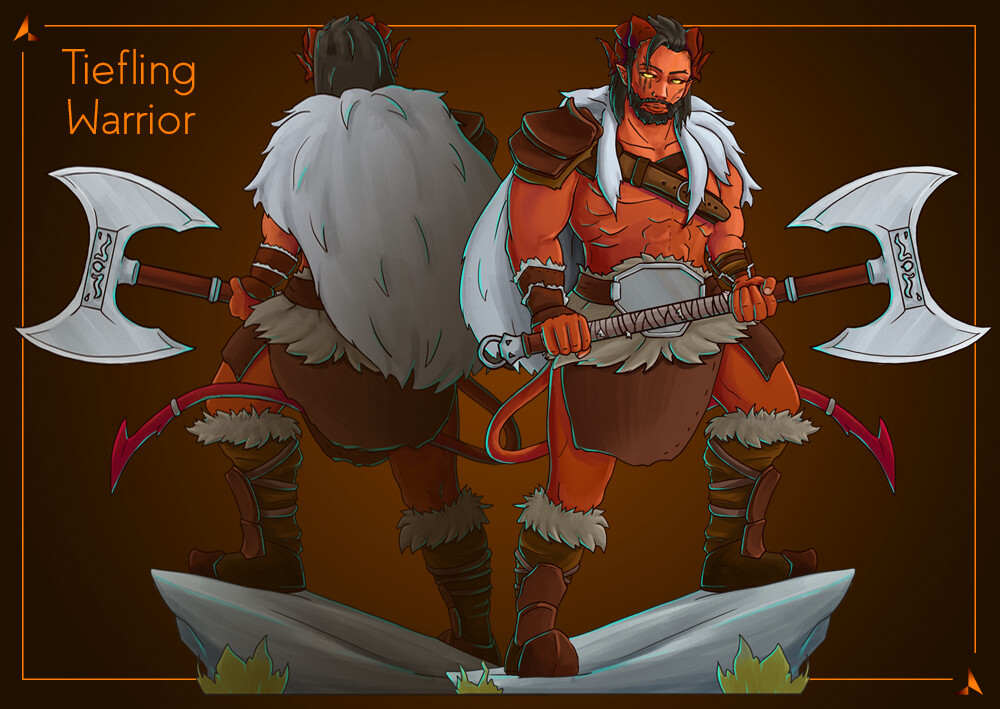 ArtStation - Tiefling Warrior