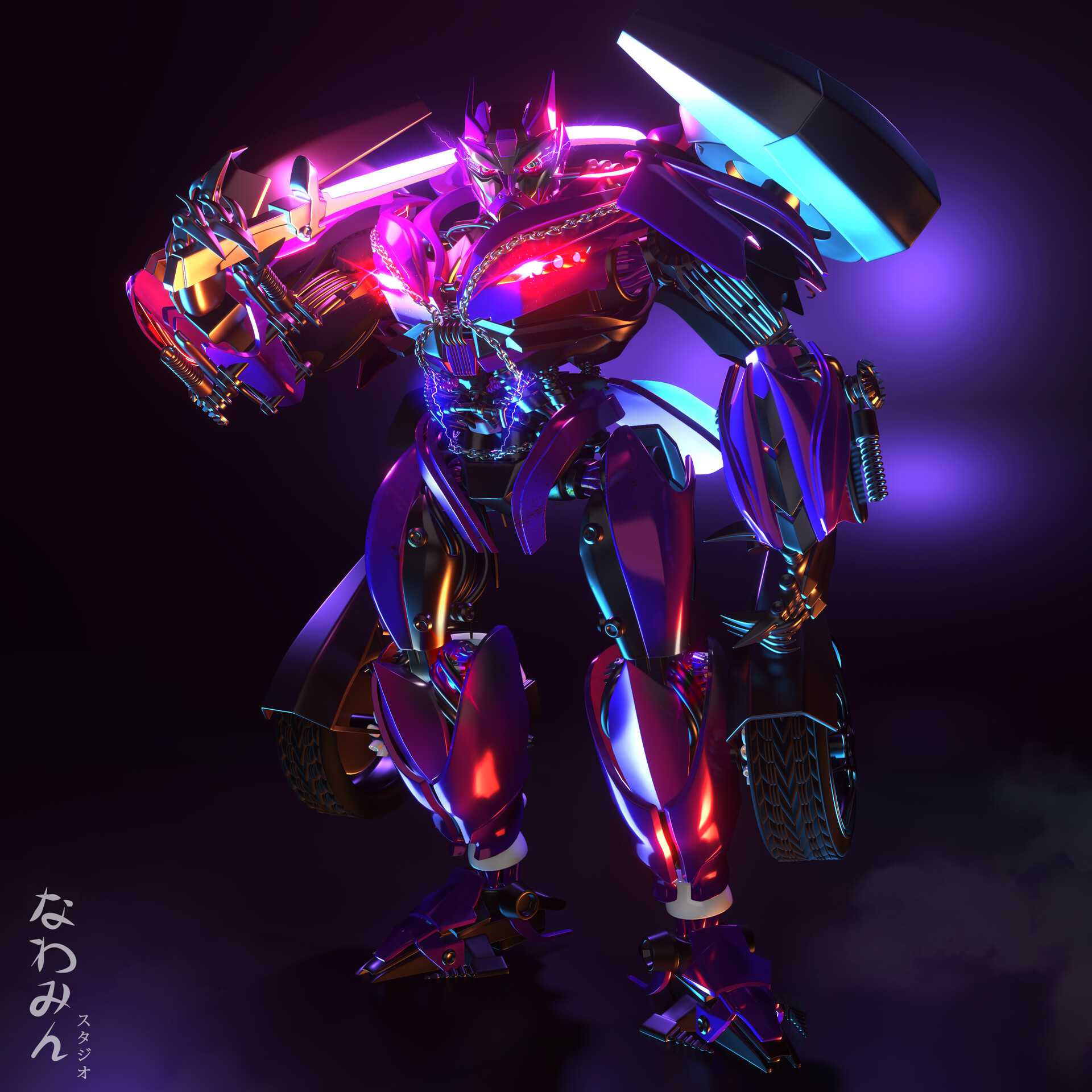 ArtStation - tranformer robot car design remake