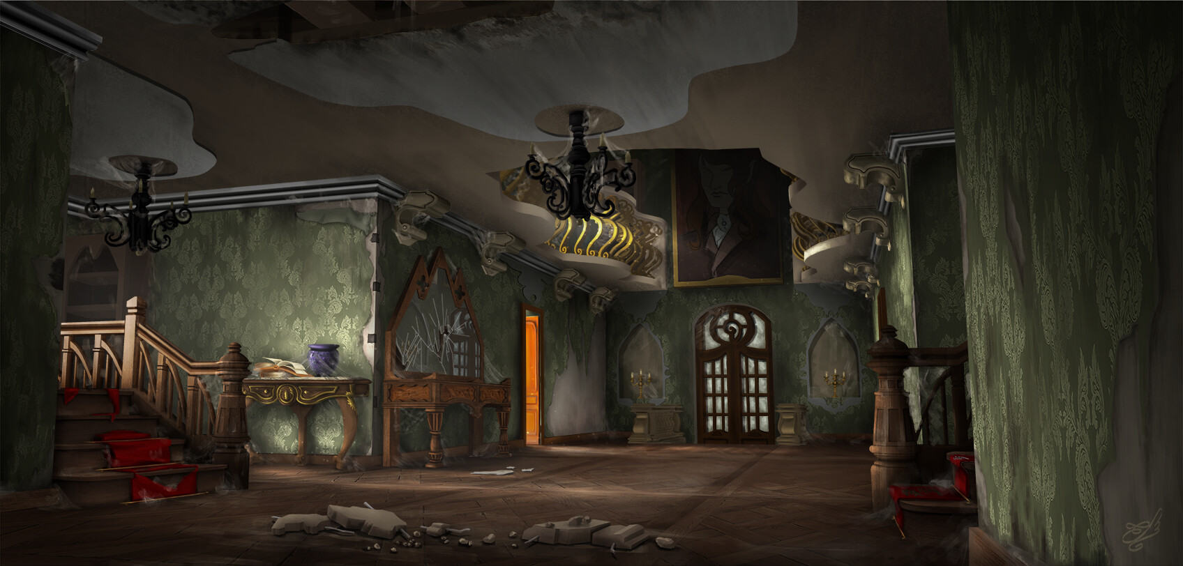 ArtStation - Valérian Manor house - Ground floor, Viktor Eustace Tounissoux