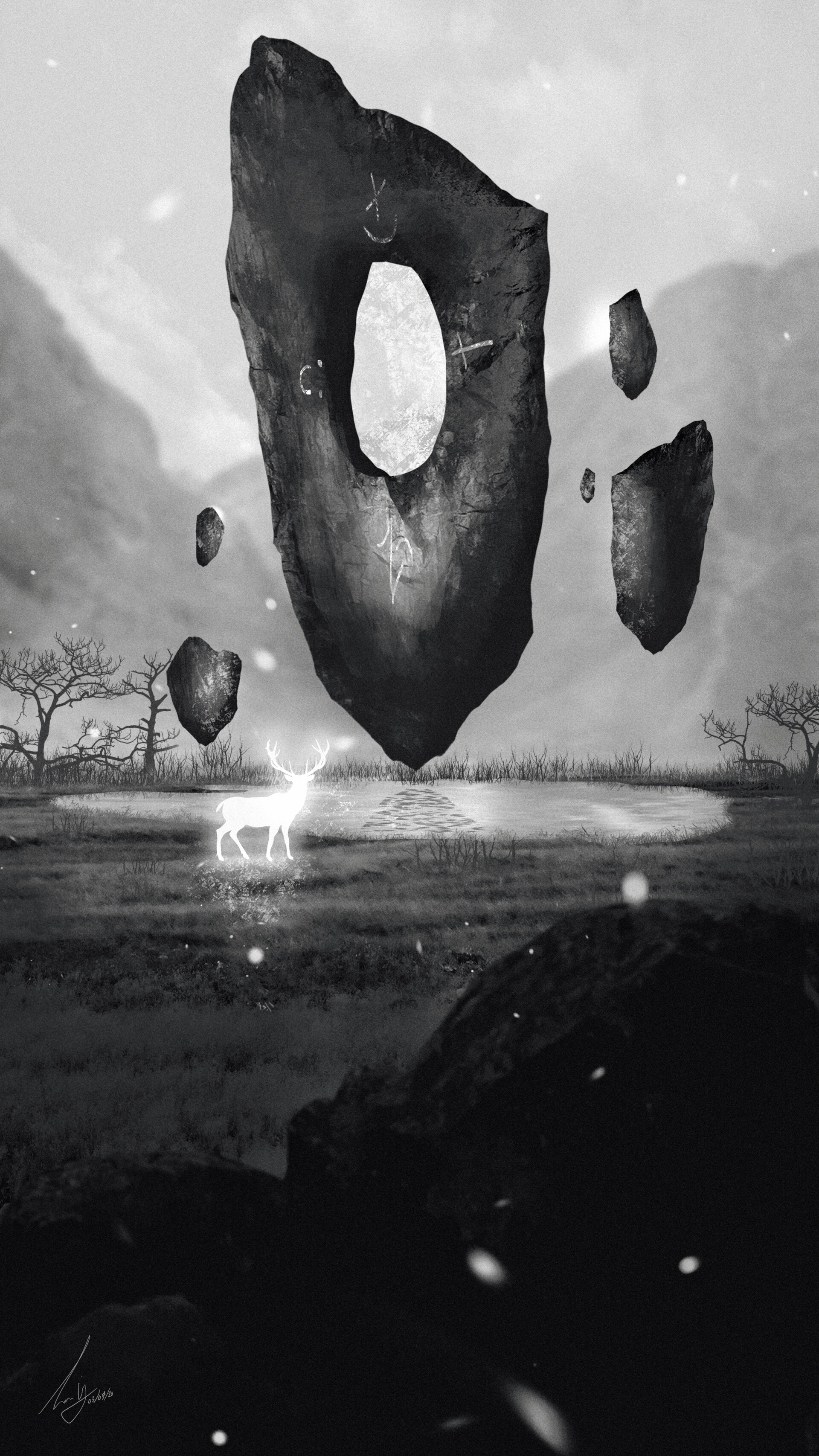 ArtStation - Floating Rock