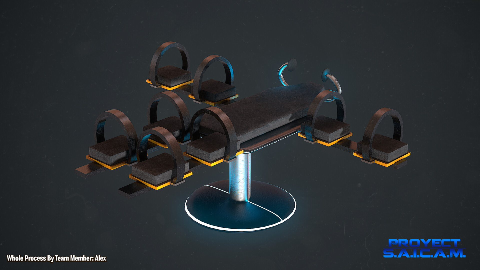 ArtStation - Futuristic Torture/Experiment Bed - Game Asset