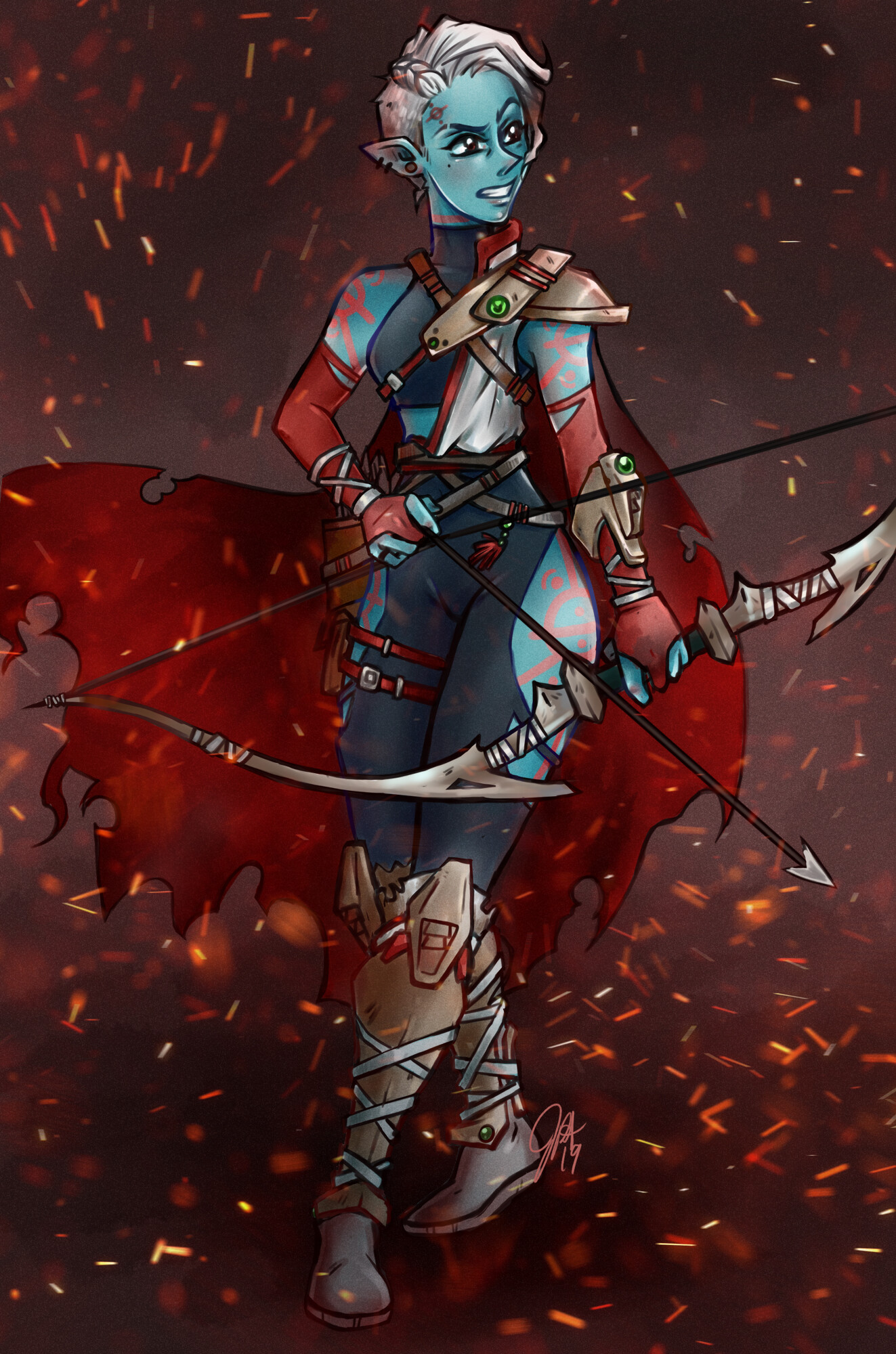 ArtStation - Blue Space Elf