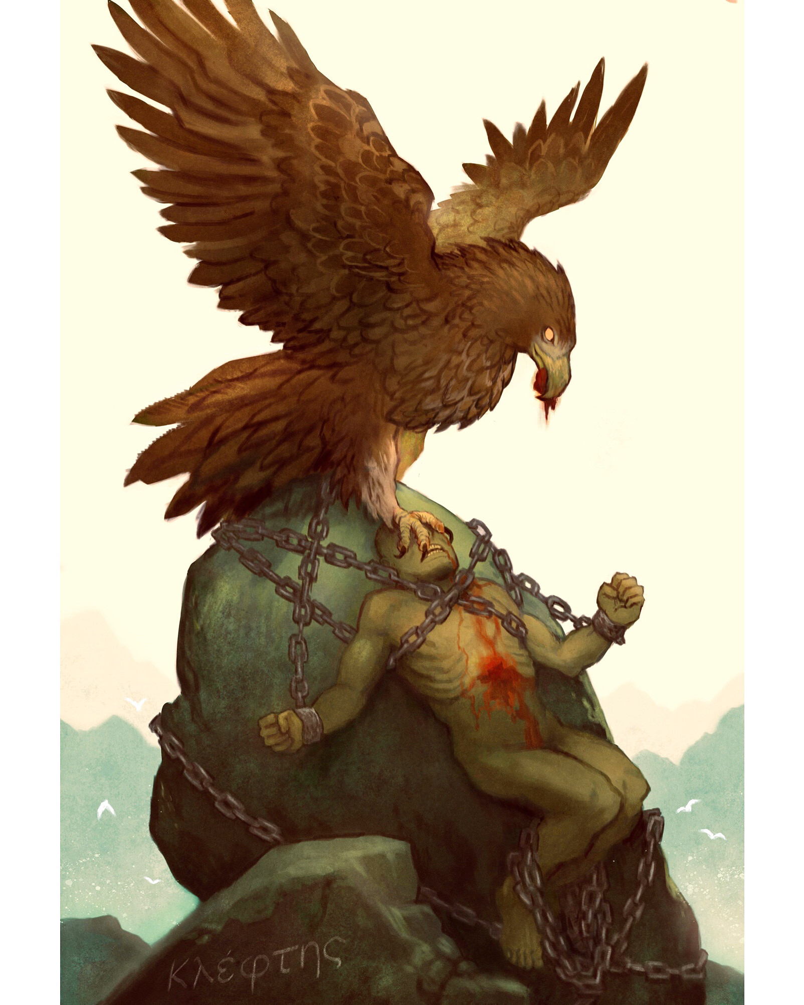 how to draw zeus eagle