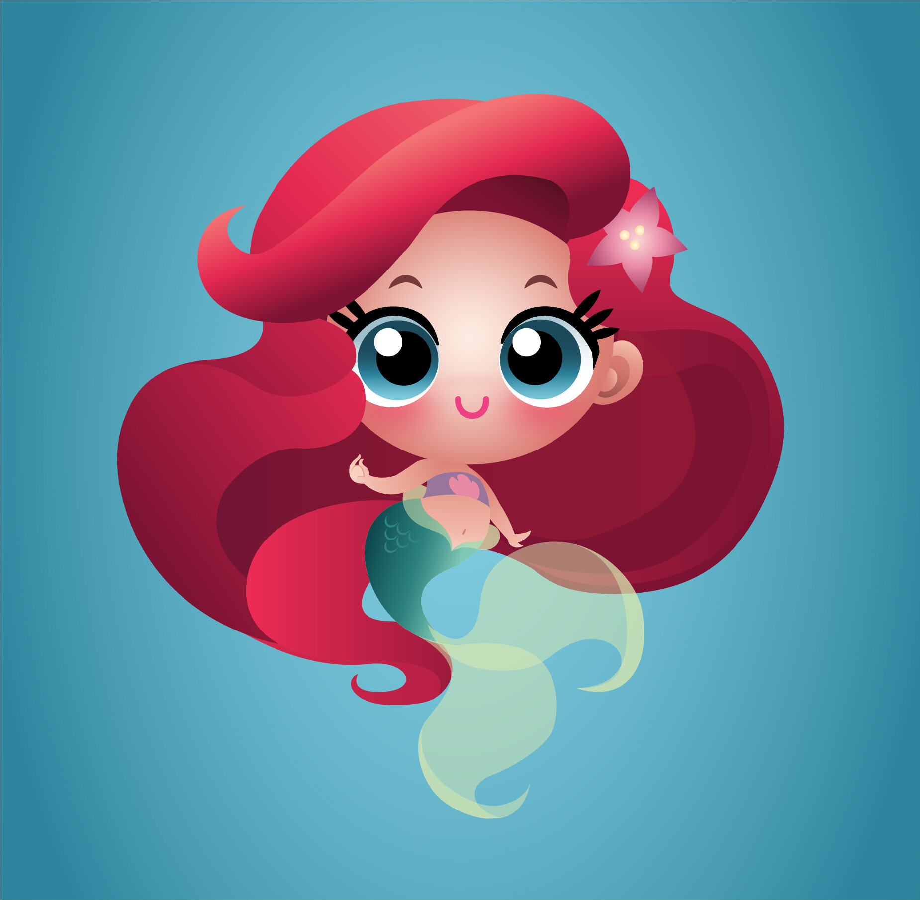 Regina Yeo - Ariel Vector Art