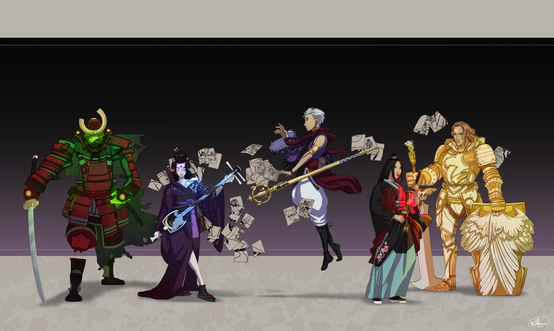 ArtStation - D&D characters (group shot)