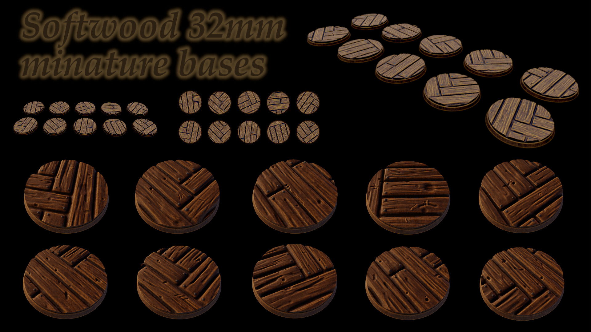 ArtStation - Softwood 32mm Minature bases