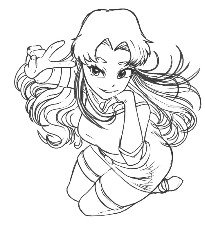 starfire coloring sheet