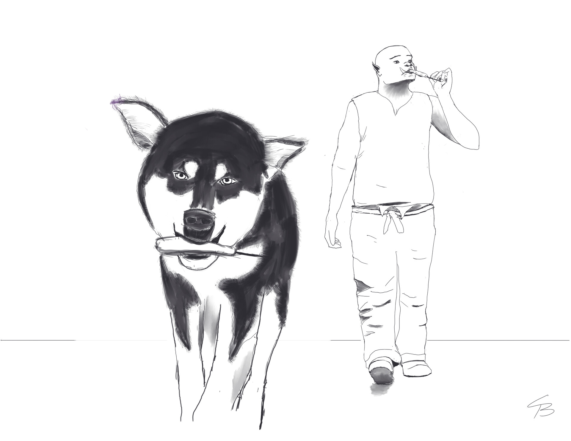 ArtStation - Orc and dog