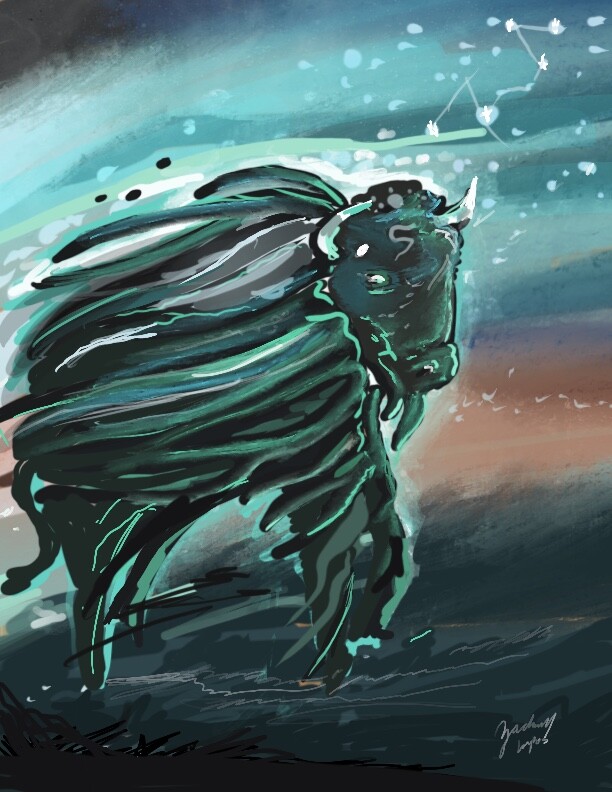 ArtStation - SPIRIT BISON (MURAL)