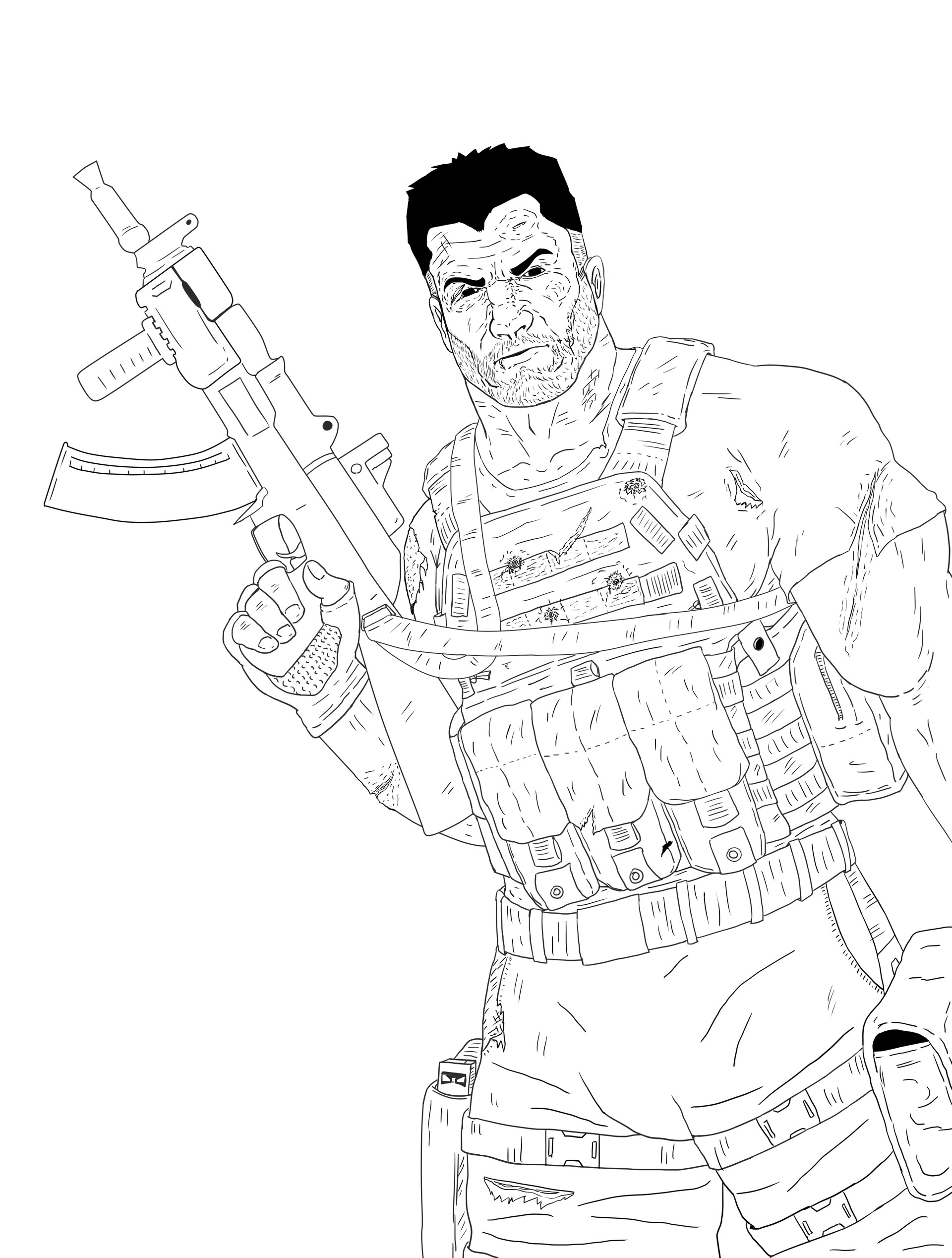 the punisher coloring pages