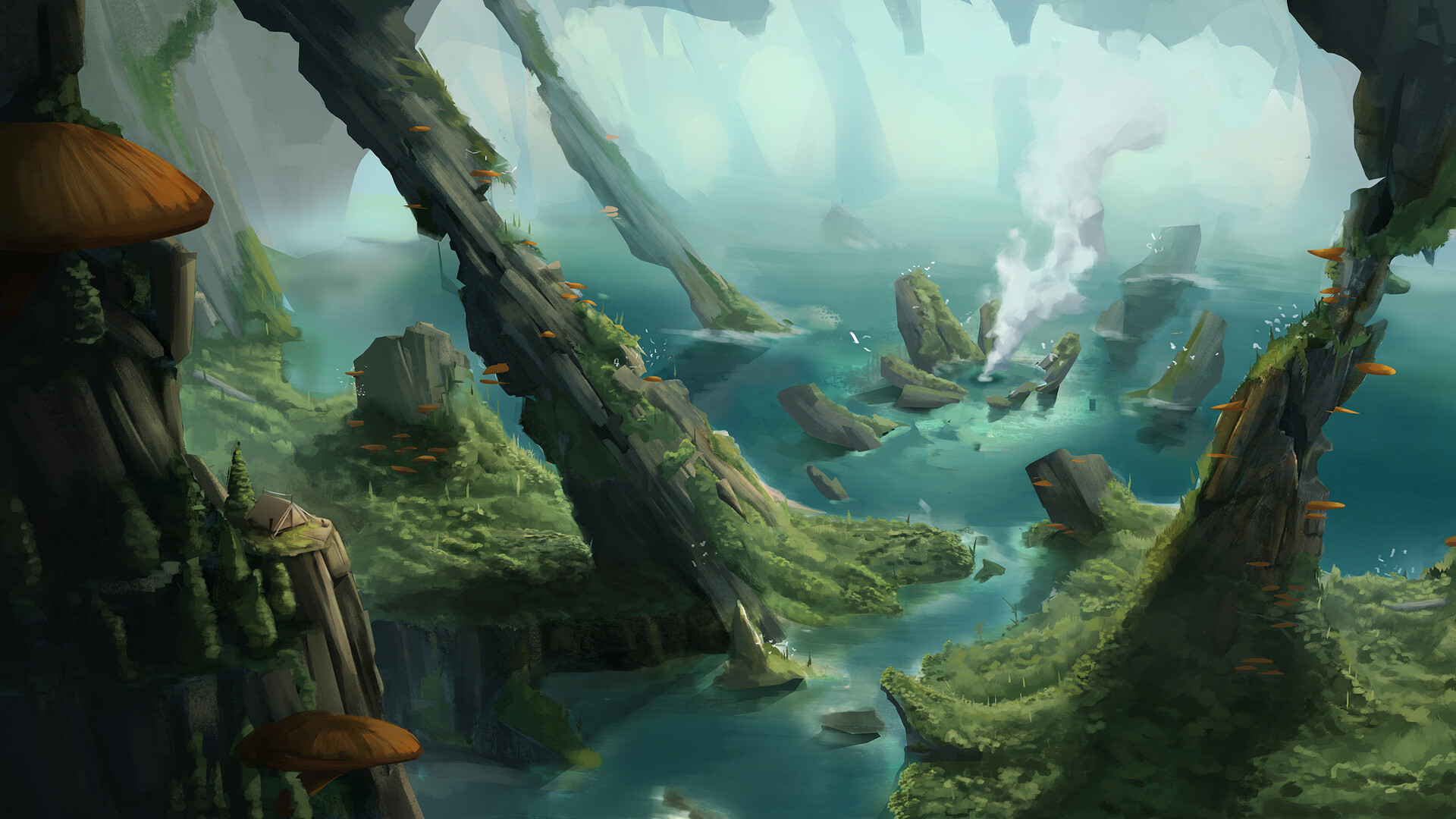 ArtStation - Journey to the center of the earth - New3dge concept art ...