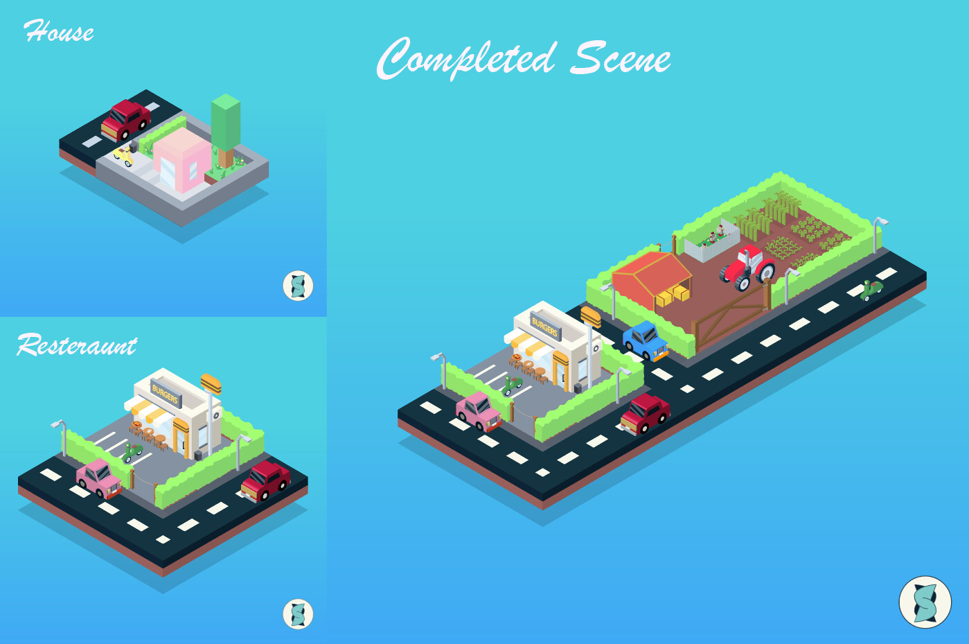 ArtStation - Isometric Diorama - Street