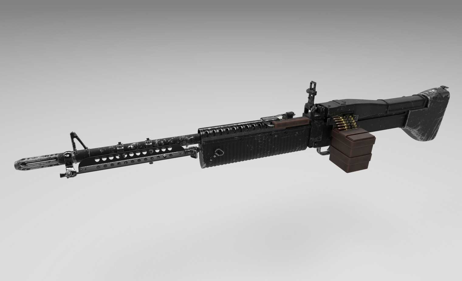 ArtStation - M60 Vietnam Machine Gun
