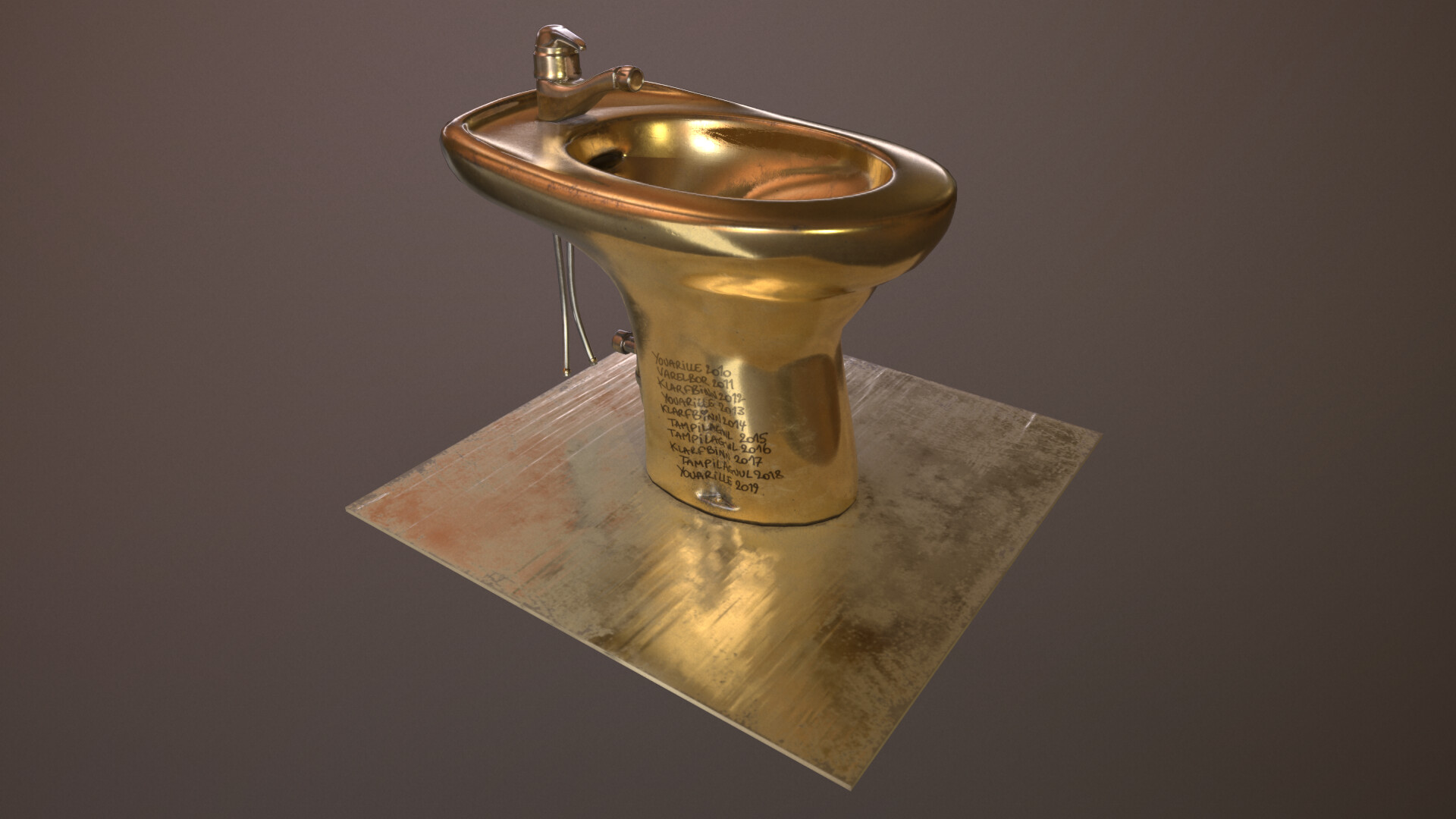 ArtStation - 3D Golden Bidet