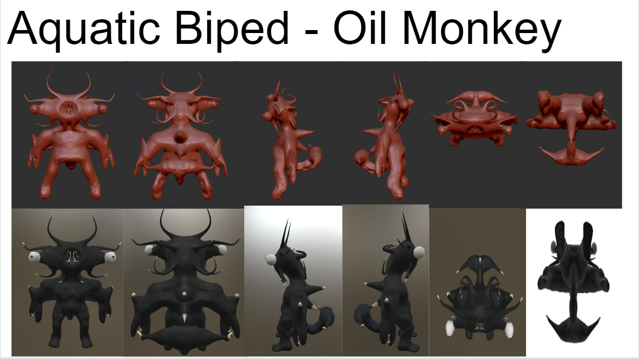 ArtStation - Oil Monkey (Sea Biped)