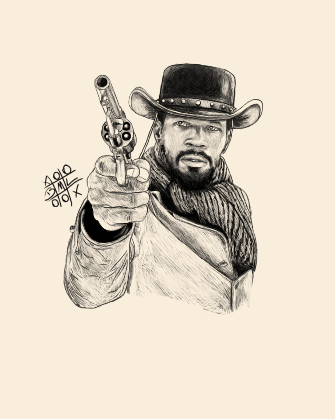Django Unchained Drawing