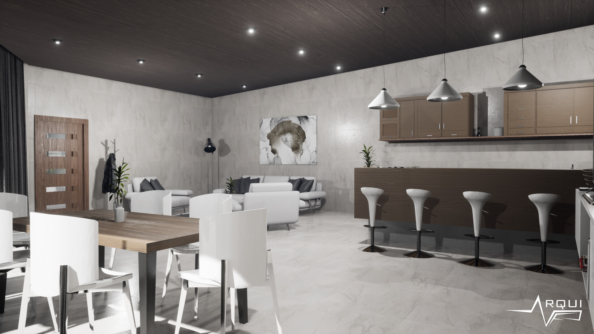 Francesca Parisi - Open concept space - Archviz