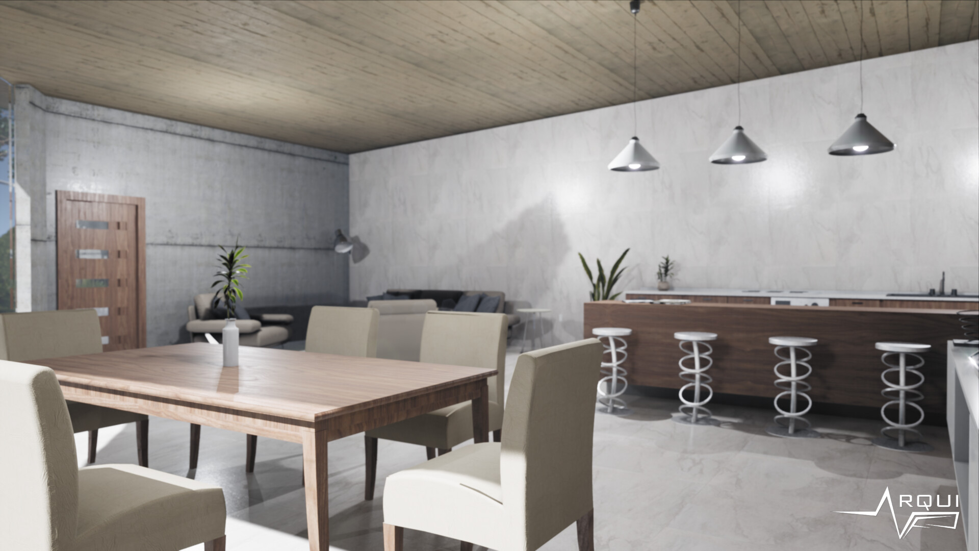 Francesca Parisi - Open concept space - Archviz