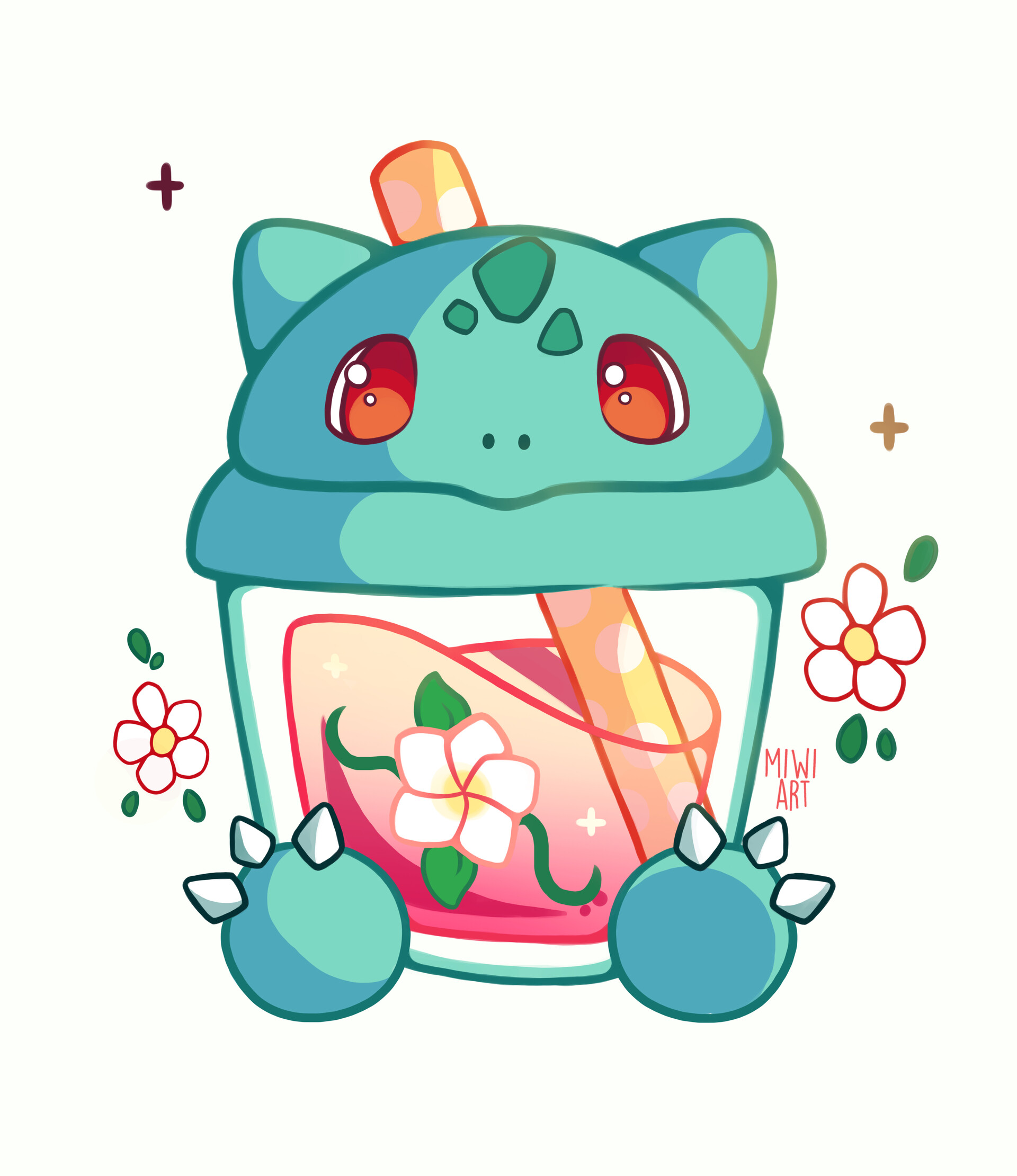 | games bubble tea stationary Pokémon Bulba tea Bulbasaur Boba Tea ...