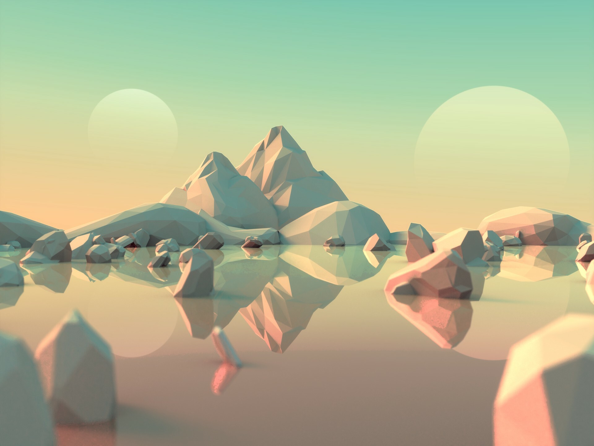 ArtStation - Low poly planet environment