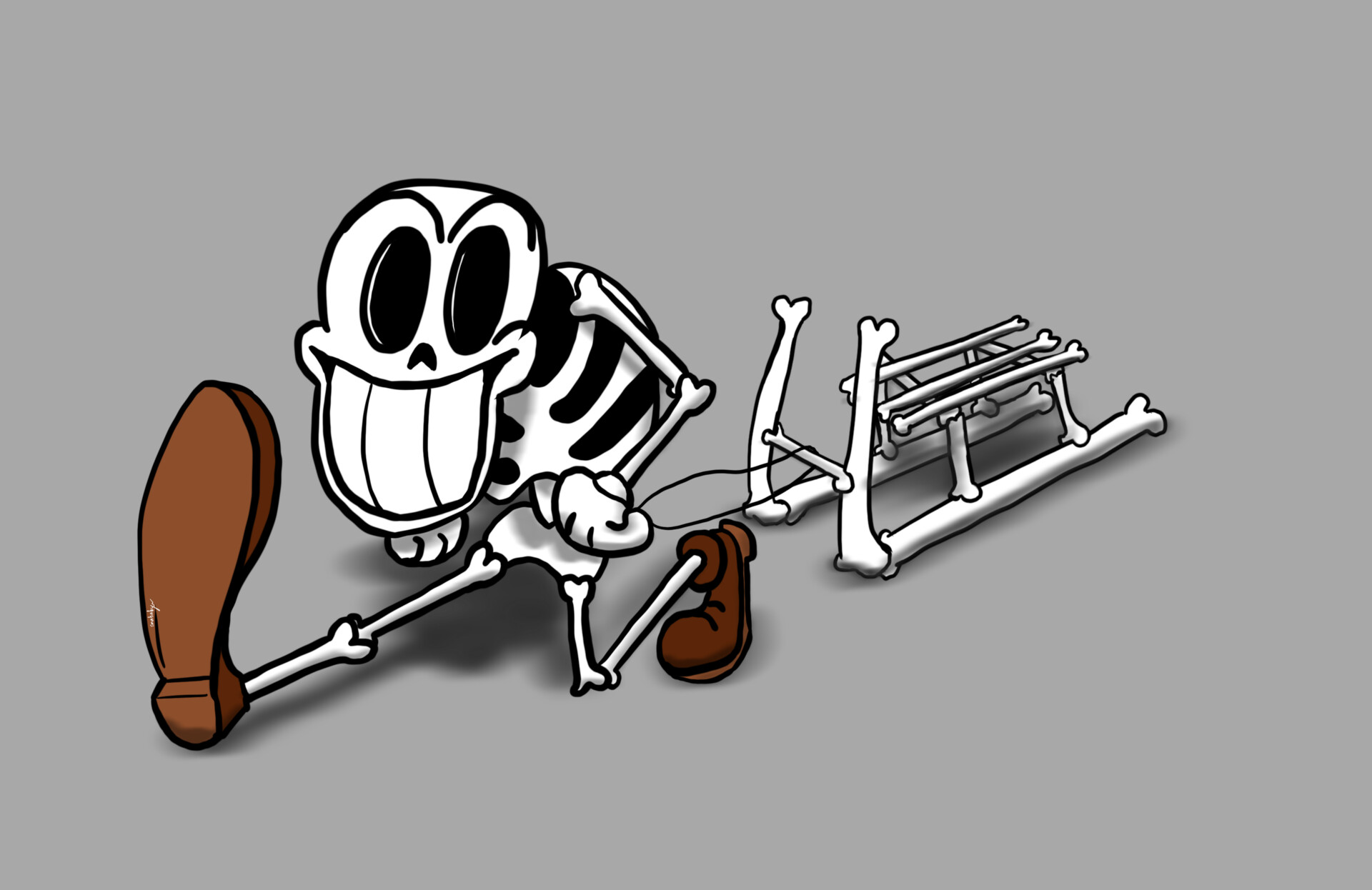 ArtStation - Skelly with a sledge