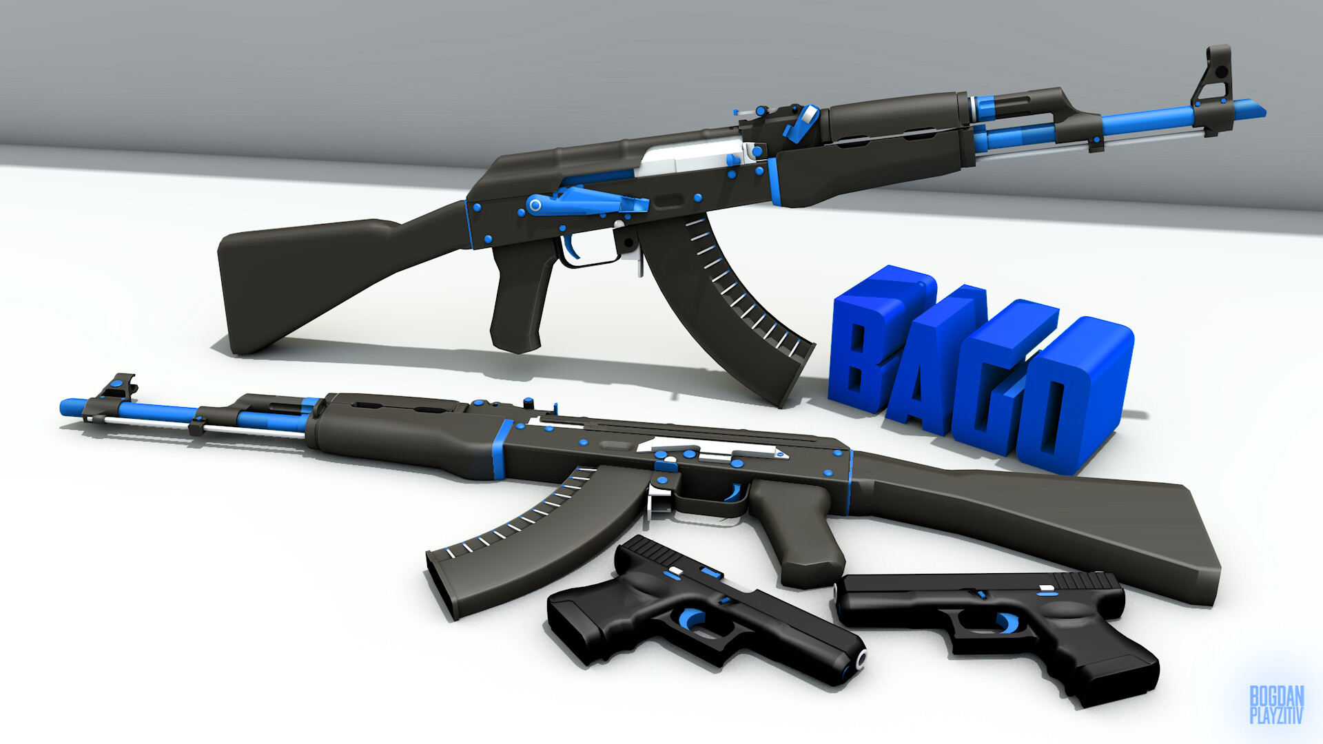 ArtStation - AK-47 Bago (Blue)