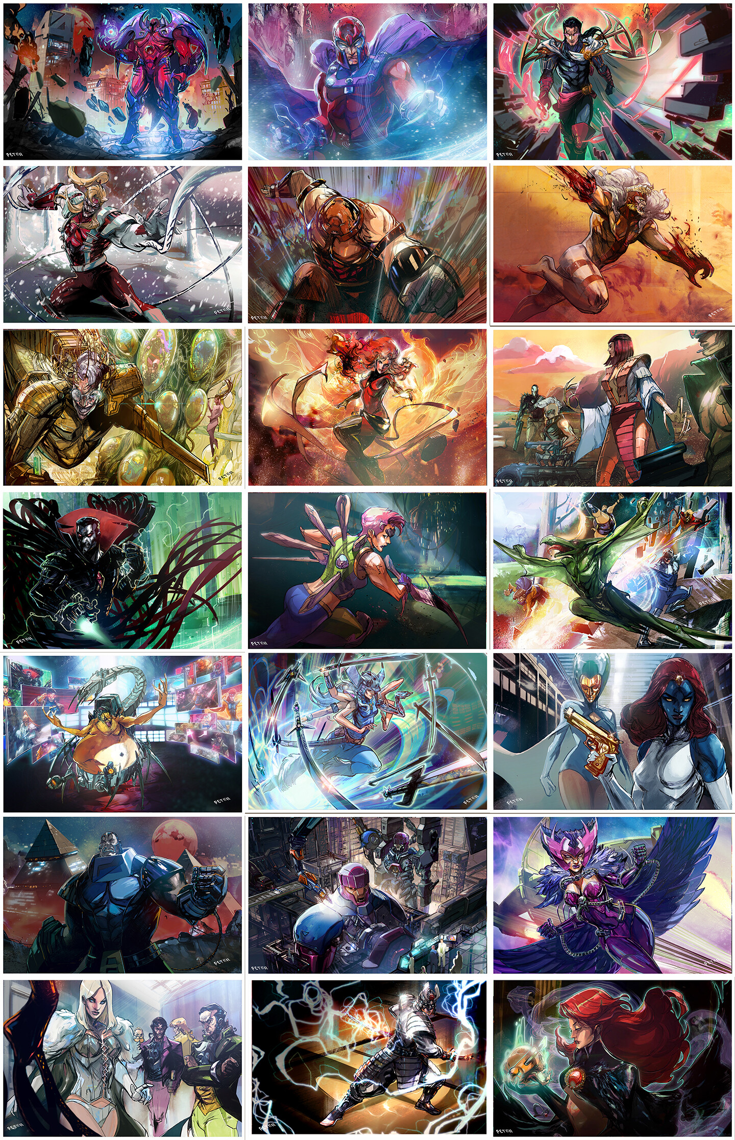 Peter V Nguyen - a collection of marvel pieces i have so far.