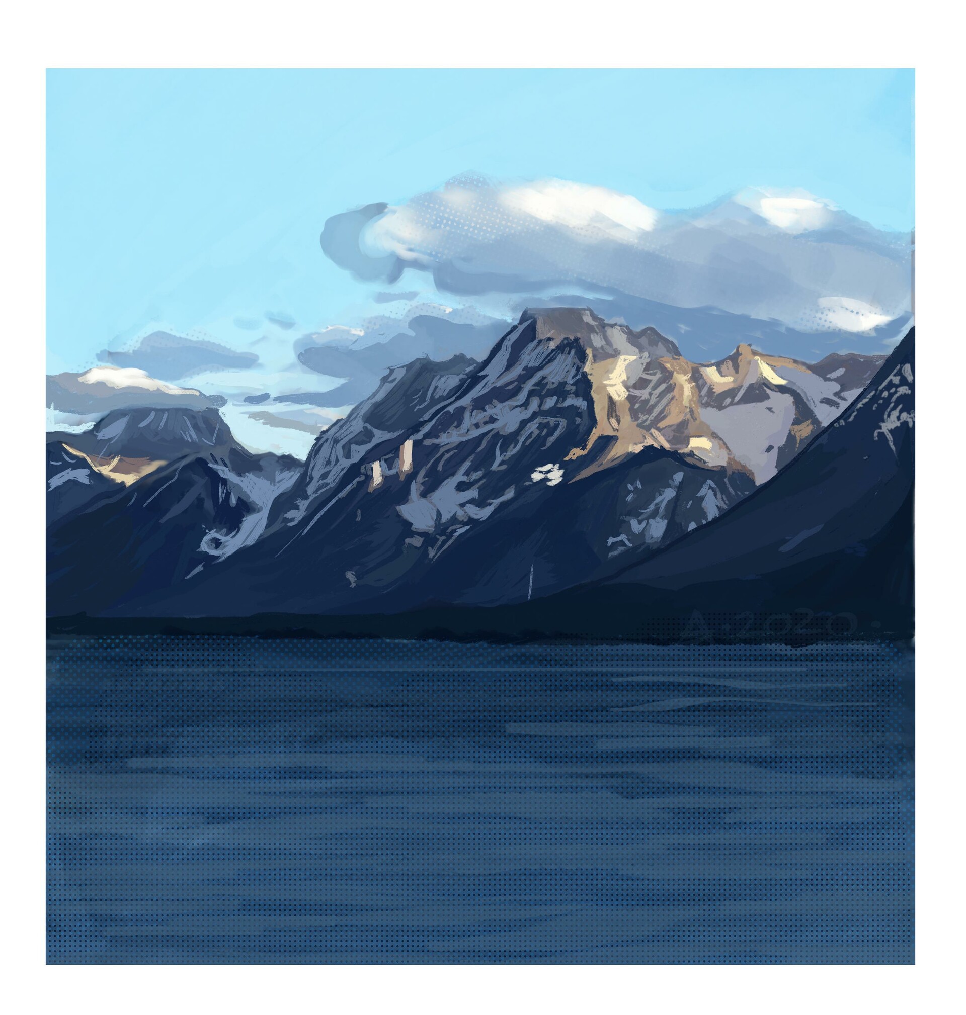 ArtStation - Mountain study