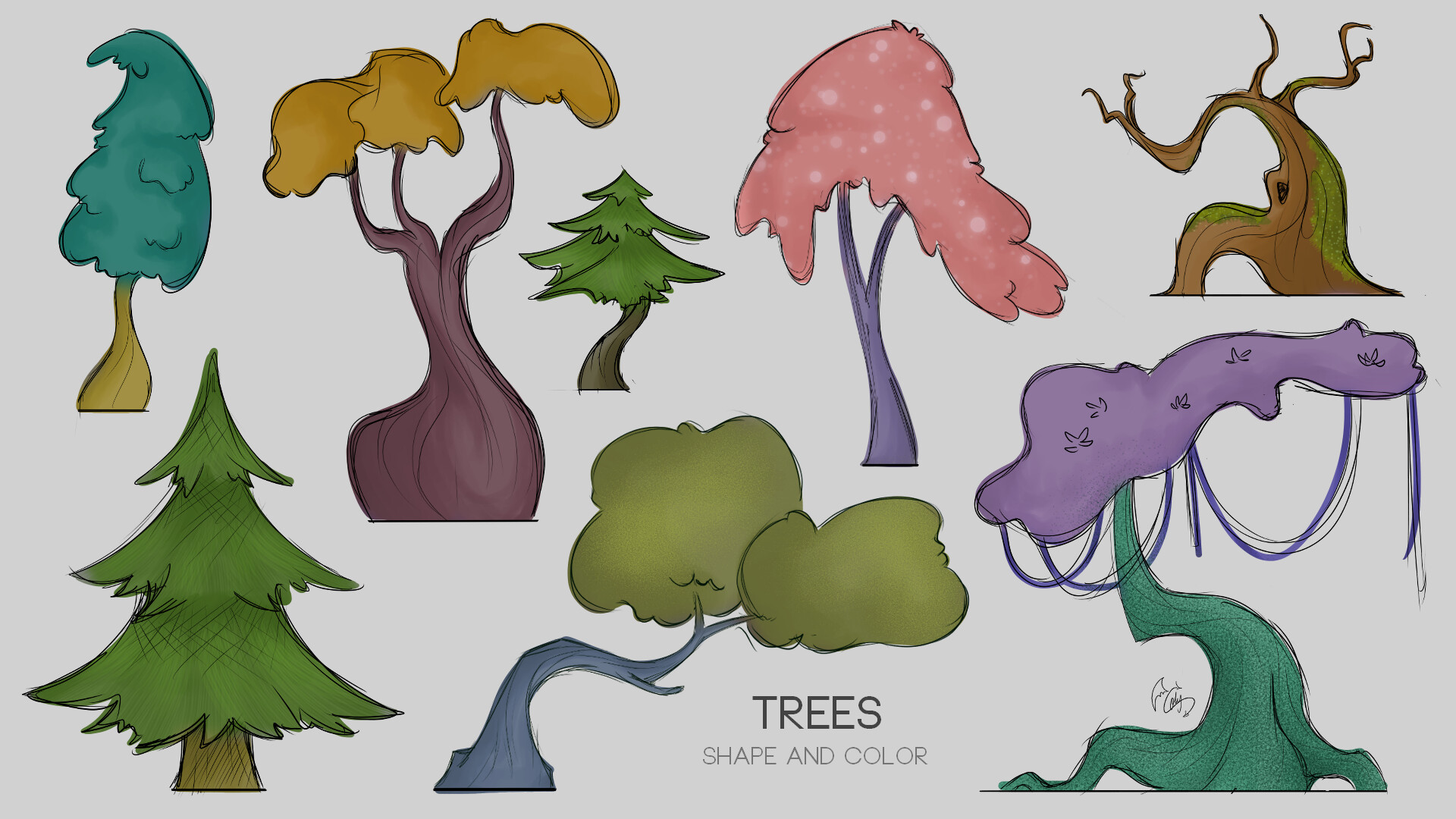 ArtStation - Cute trees