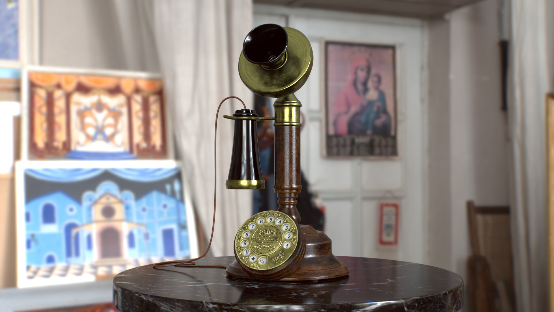 ArtStation - Opis 1921 Candlestick Telephone