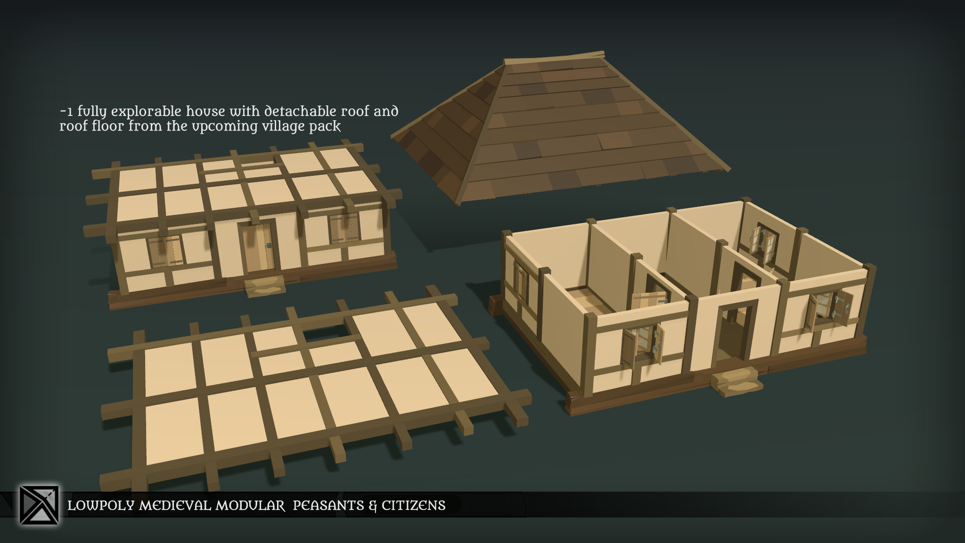 Polytope Studio - Lowpoly Medieval Modular Peasants & Citizens