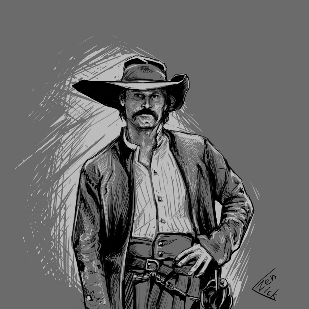 ArtStation - Alatriste. Viggo Mortensen fanart portrait sketching