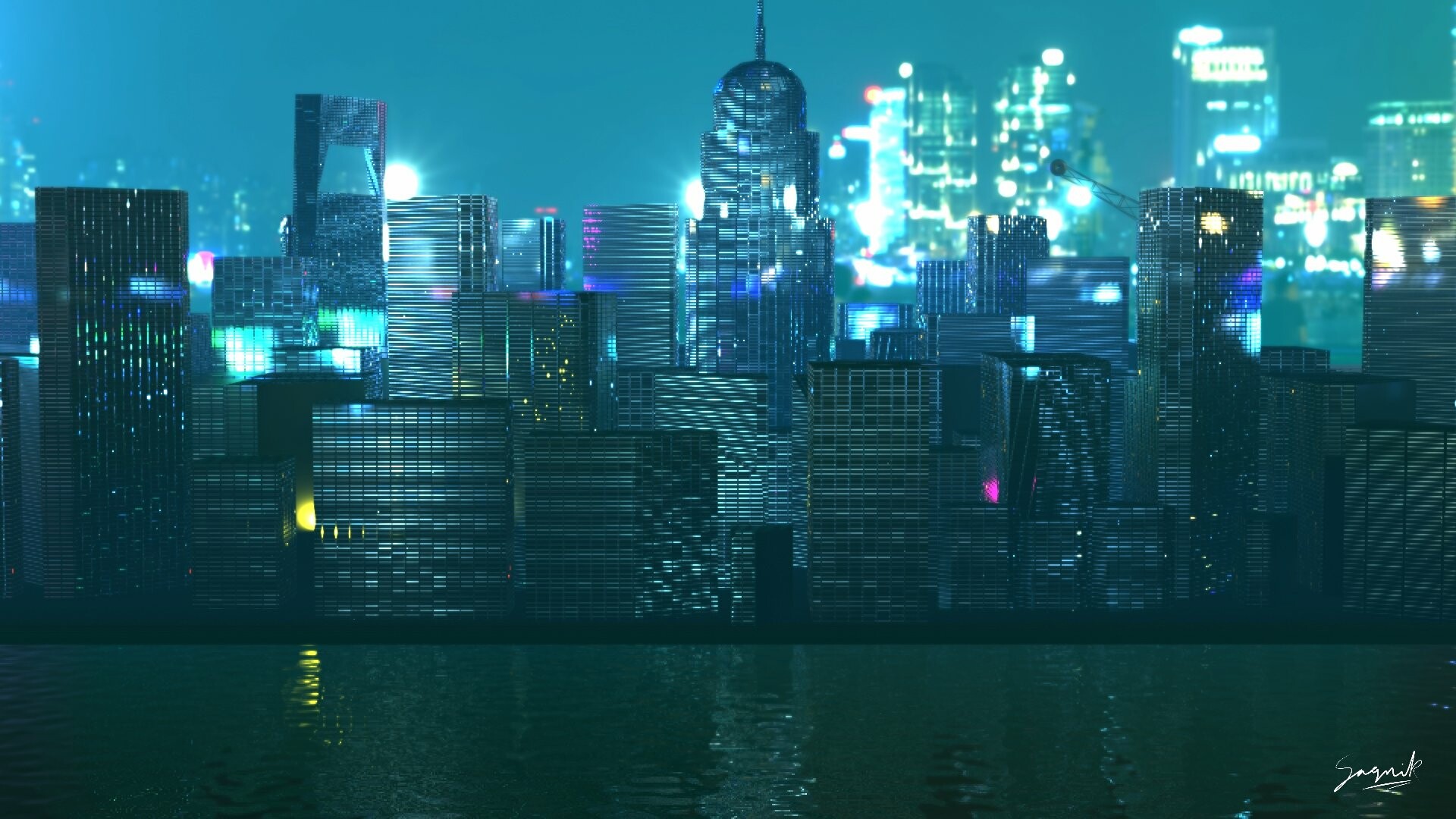 ArtStation - "NIGHTCITY" by sagnik roy