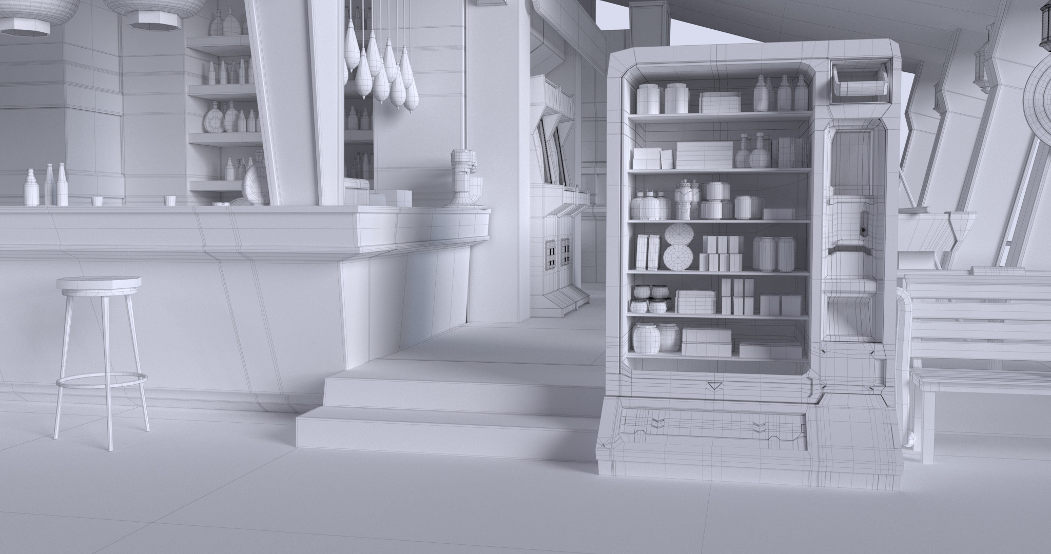 Skyup Academy - "Cyberpunk Bar" by Sara Savi and Alex Betti