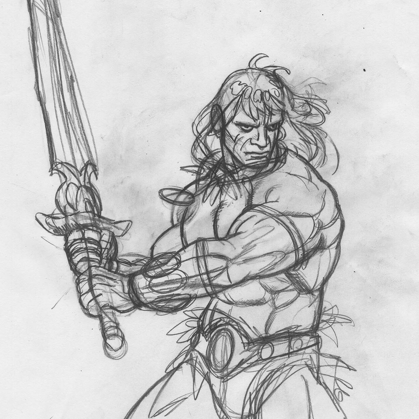 Conan The Barbarian Pencil Drawings Walden Wong Art Conan Sketch