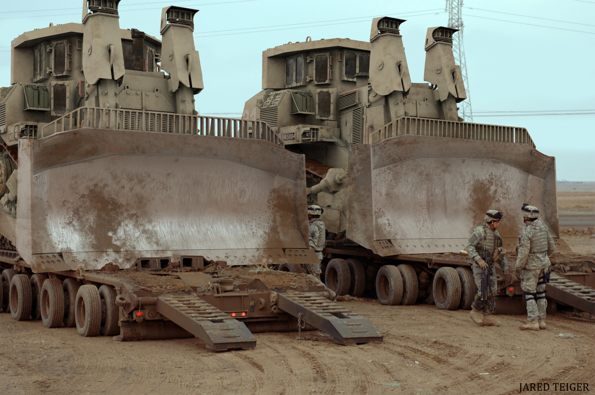 ArtStation - Transportation of D9R Military Bulldozers