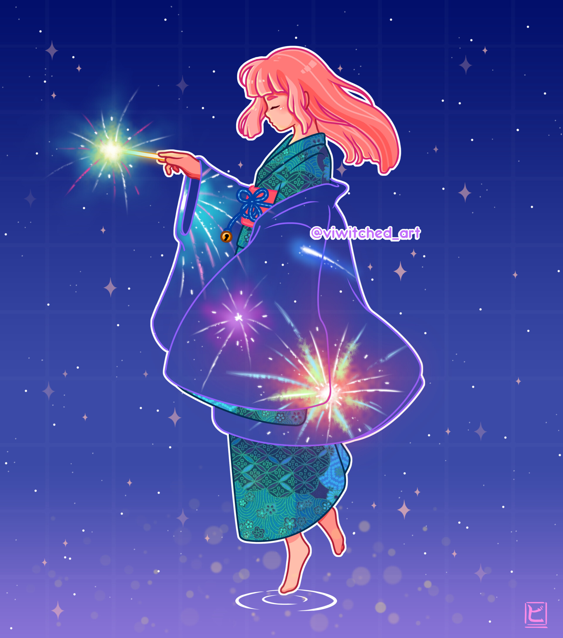 ArtStation - Fireworks Haori
